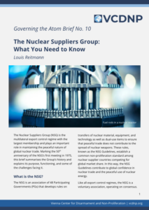 The Nuclear Suppliers Group: What You Need to Know - Vienna Center for ...